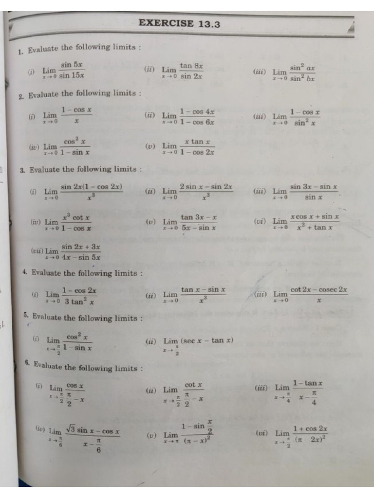 Limit Exercise 3 | PDF