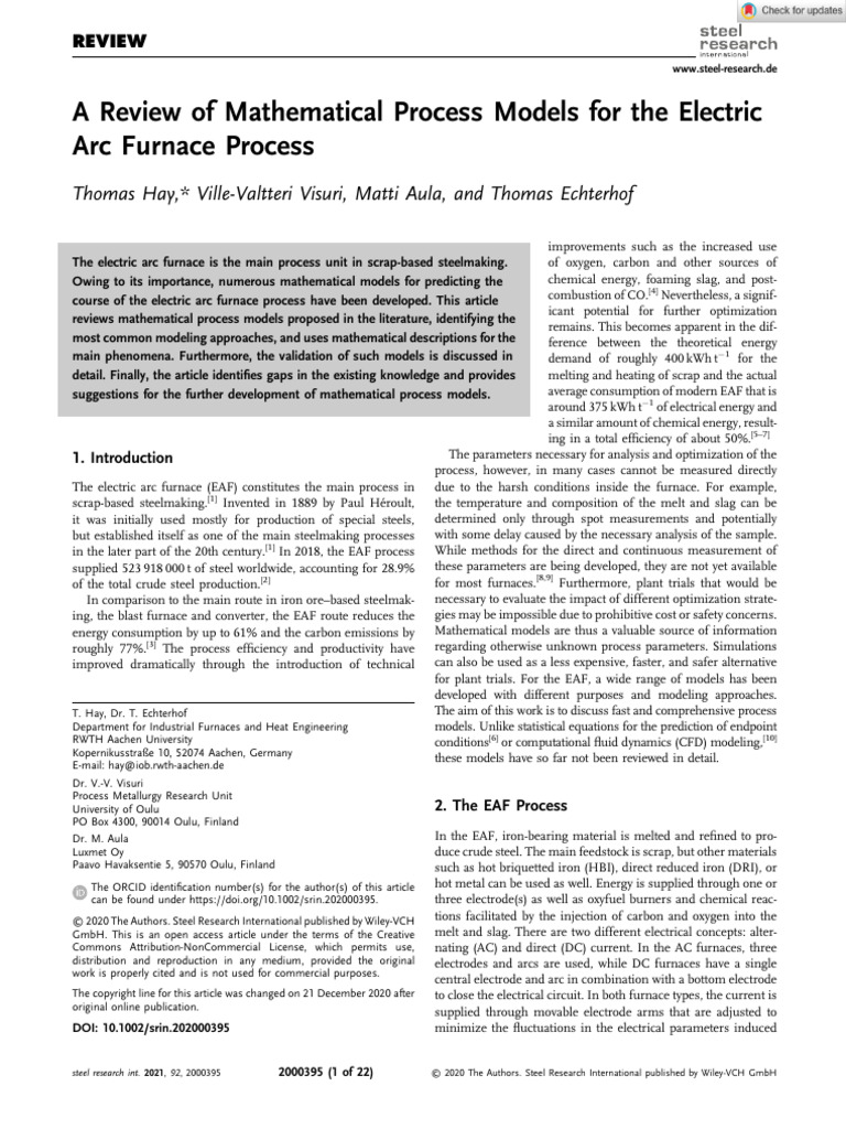 12 - Hay - A Review of Mathematical Process Models For The Electric Arc ...