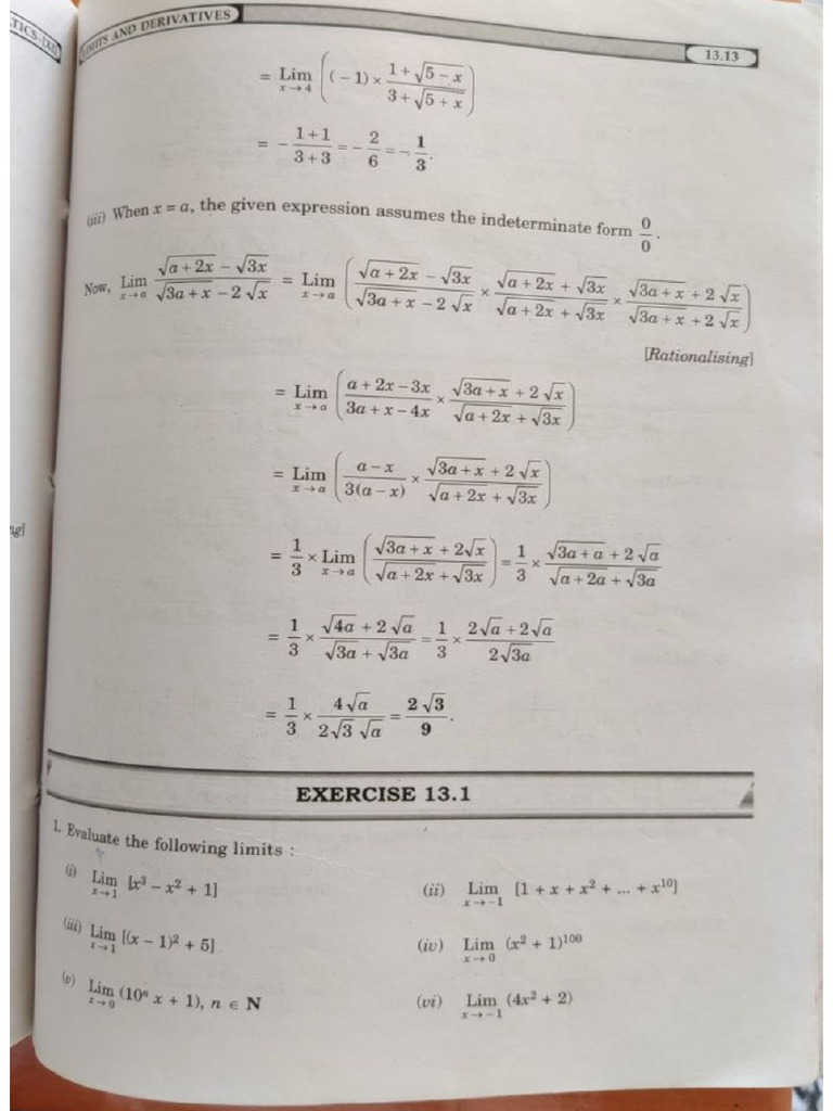 Limit Exercise 1 | PDF