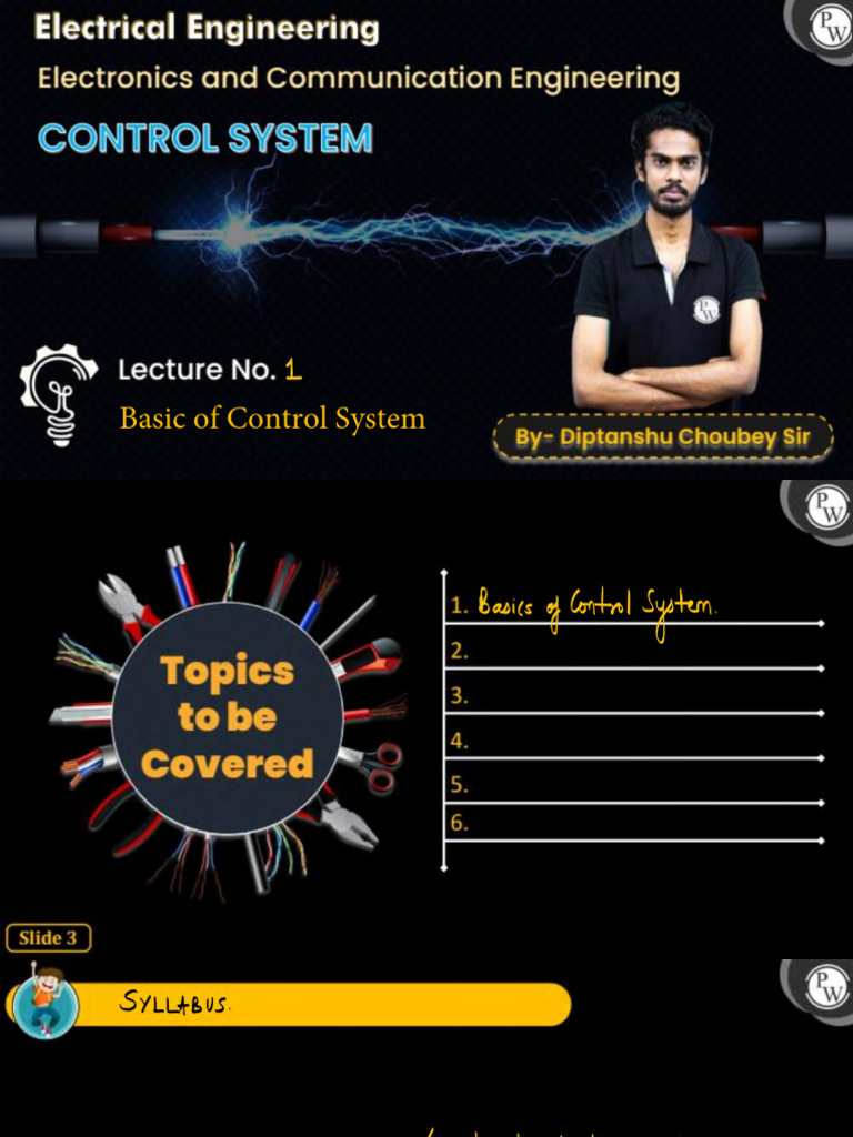 Basic of Control System 01 - Class Notes (By Diptanshu Sir) | PDF