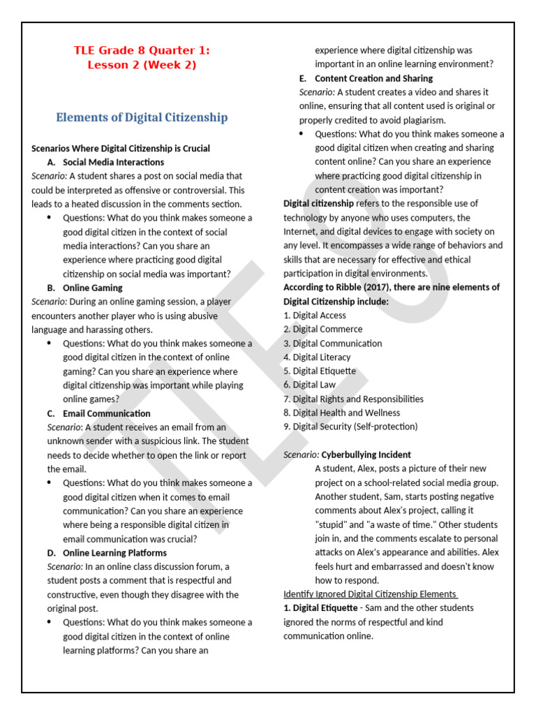Module 2 Digital Citizenship | PDF | Bullying | Cyberbullying