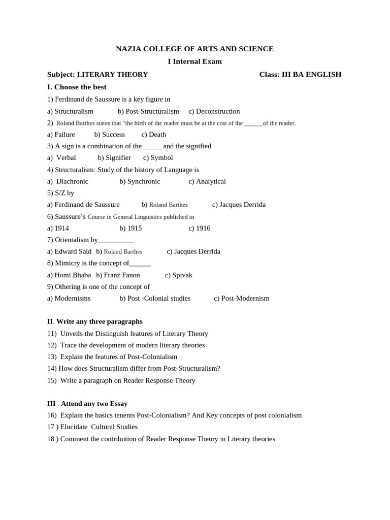 Literary Theory | PDF