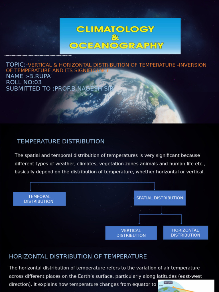 Vertical and Horizontal Distribution of Temperature 03 | PDF ...
