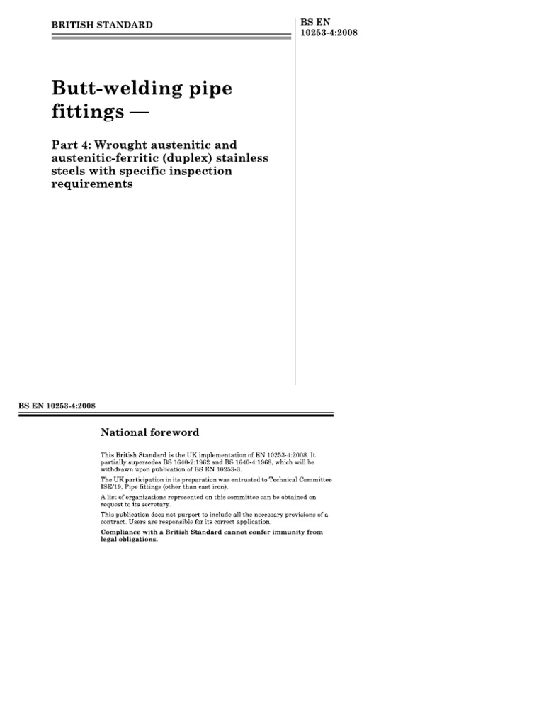 En 10253-4 - Inox | PDF