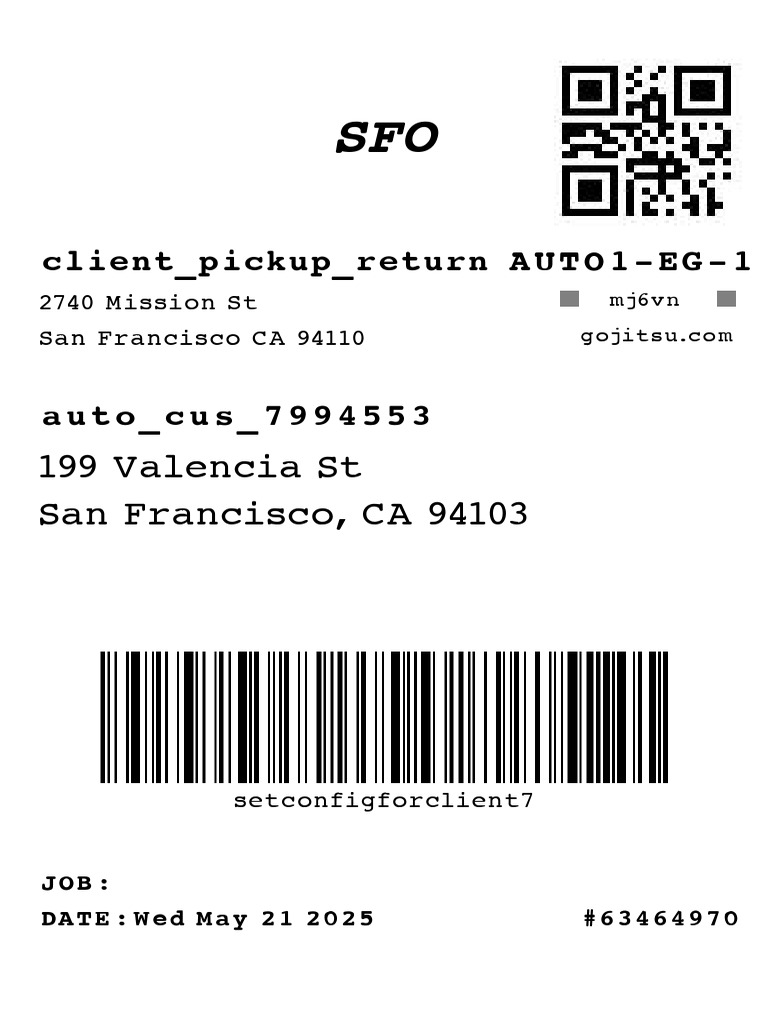 Order 63464970 Label | PDF