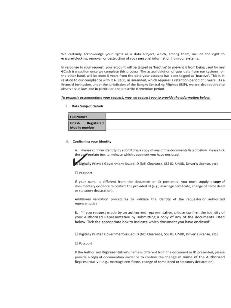 Account Deletion Form Copy 250517 045225 | PDF