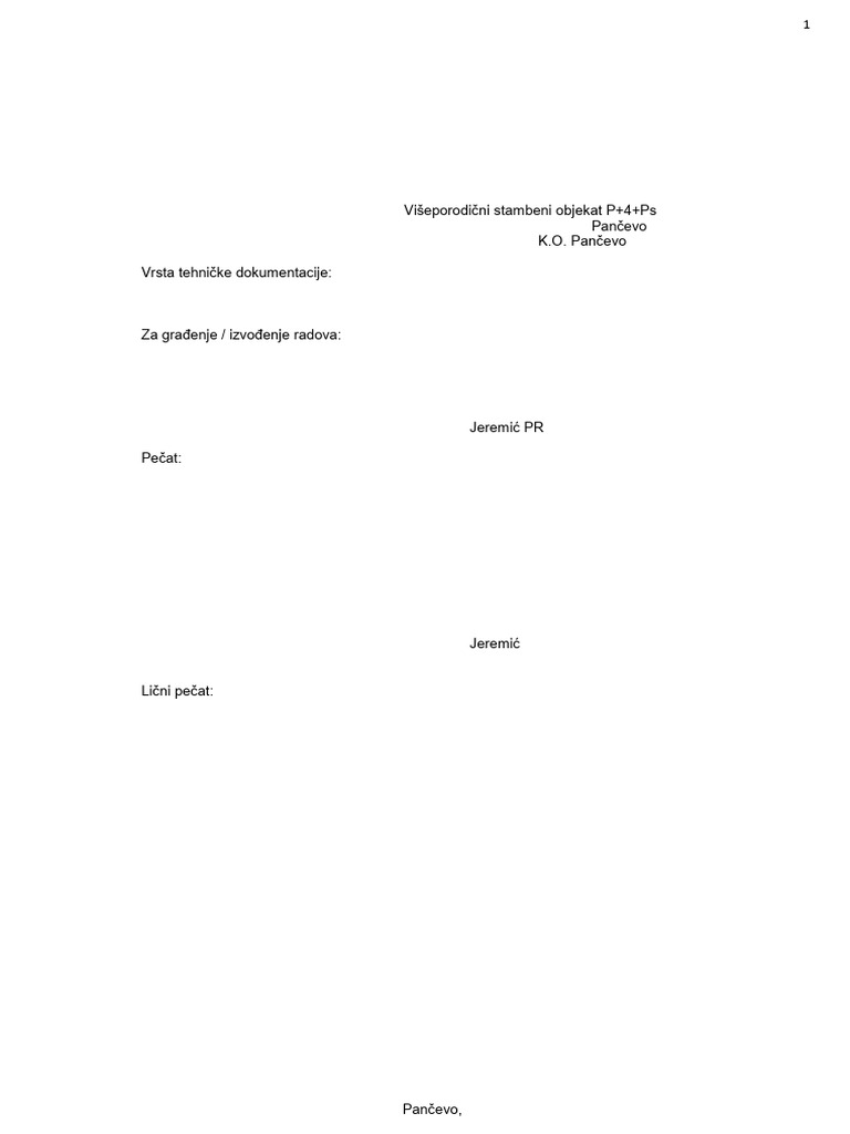 Projekat Arhitekture | PDF