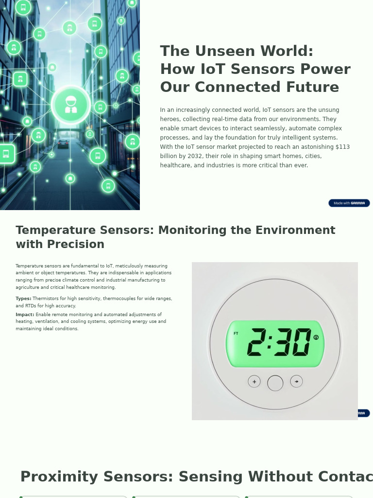 The Unseen World How IoT Sensors Power Our Connected Future | PDF ...