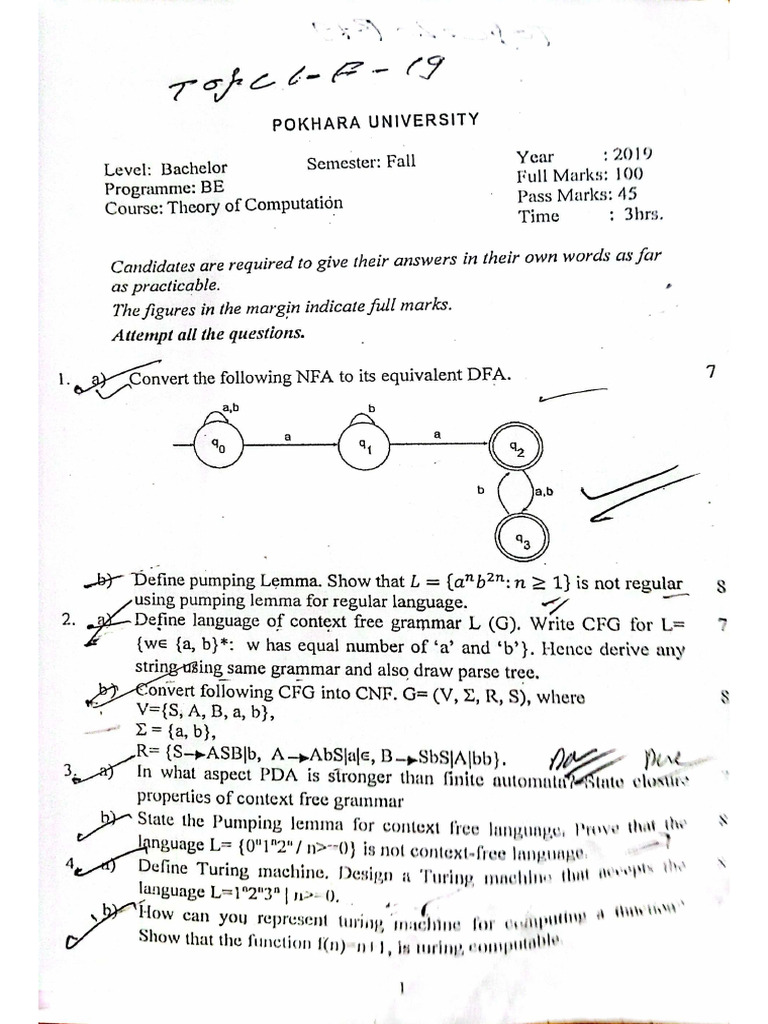 4th Computer PU Past Question Papers | PDF