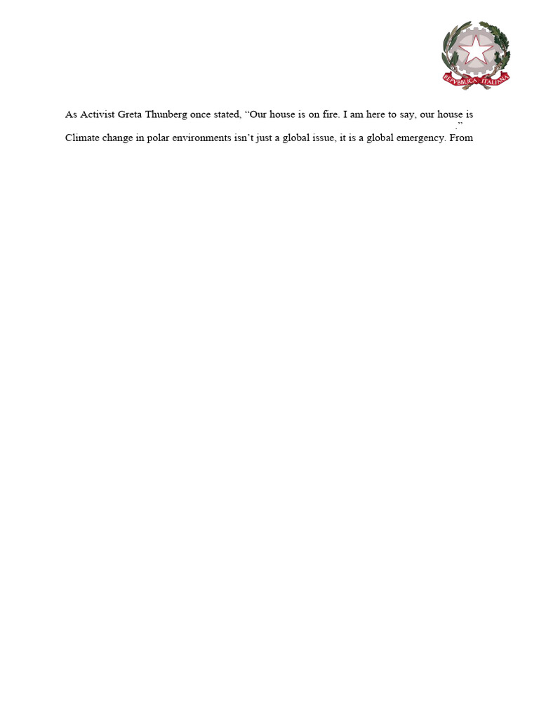 Italy Position Paper Unep | PDF | Climate Change | Antarctica