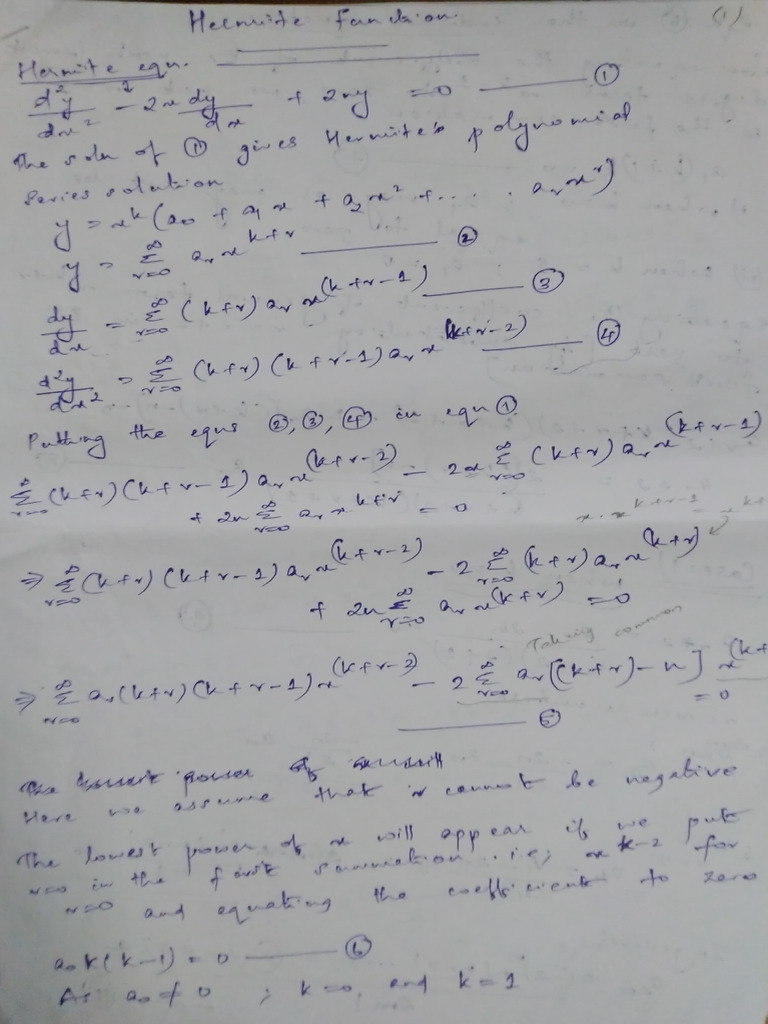 Hermite Polynomial, Generating FN, Rodrigues Formula | PDF | Special ...