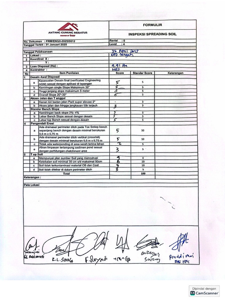 MoM Join Inspeksi Area STL April 2025. | PDF