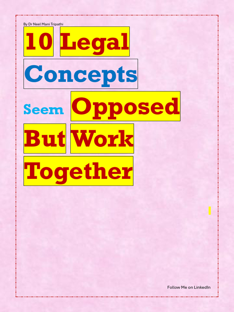 10 Legal Concept That Seem Opposed But Work Together | PDF | Precedent ...