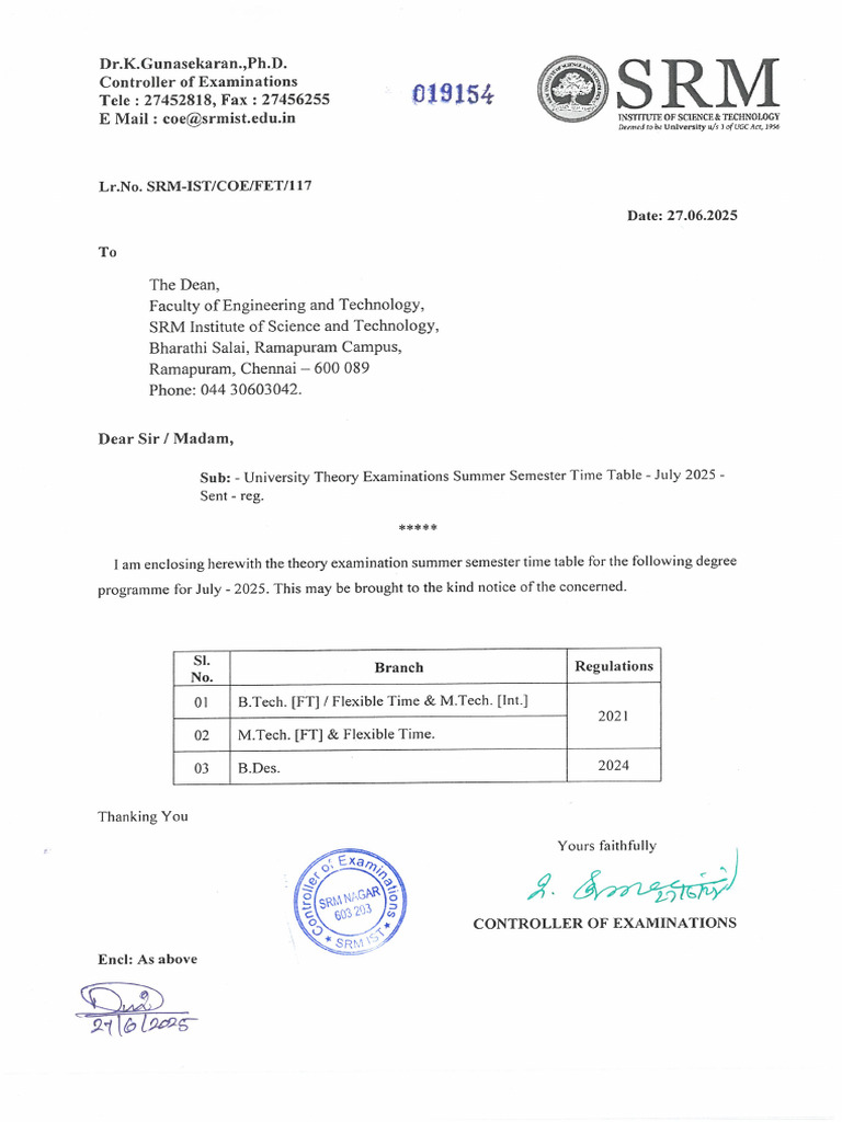 27.06.2025 - 019154 - Dean - FE&T - RPM - University Theory ...