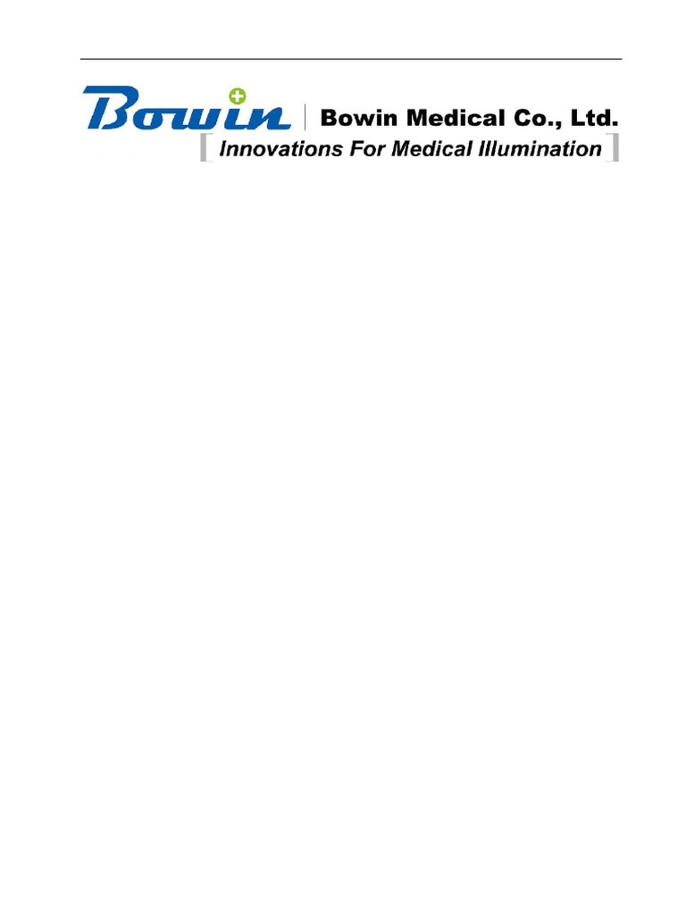 Bowin Medical LED Examination Light Manual | PDF | Sterilization ...
