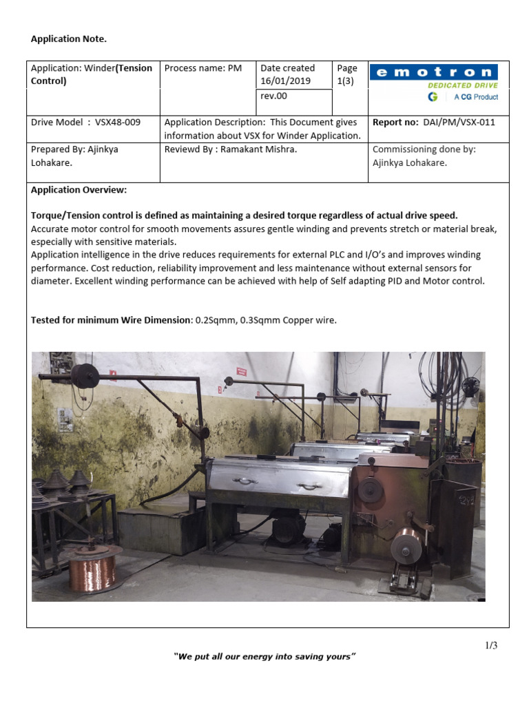 Winder Tension Control Overview | PDF | Voltage | Electrical Components