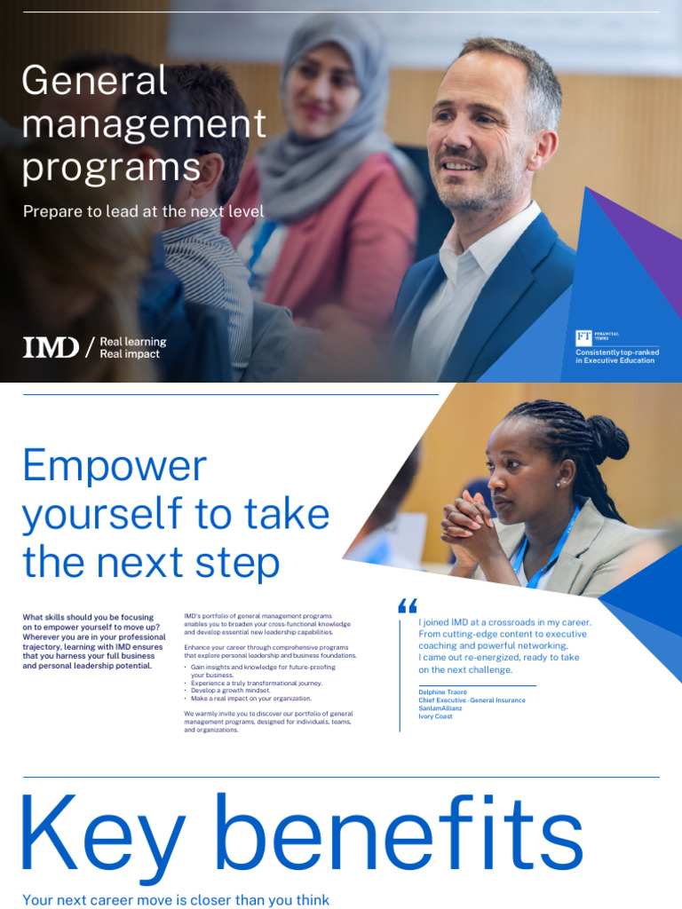 IMD GM-Programs Brochure | PDF | Leadership | Innovation