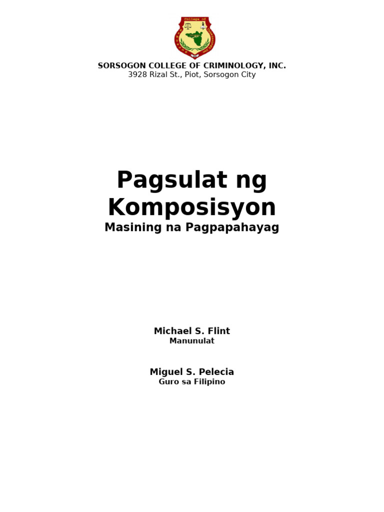 Pagsulat NG Komposisyon Format | PDF