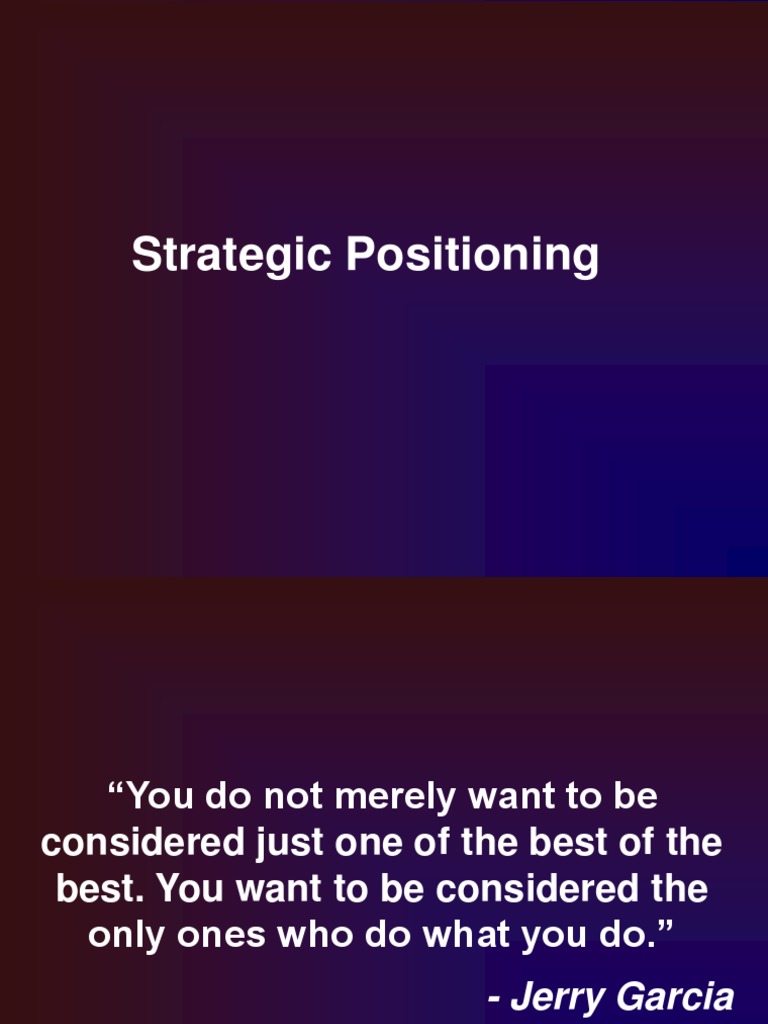 Strategic Positioning | PDF