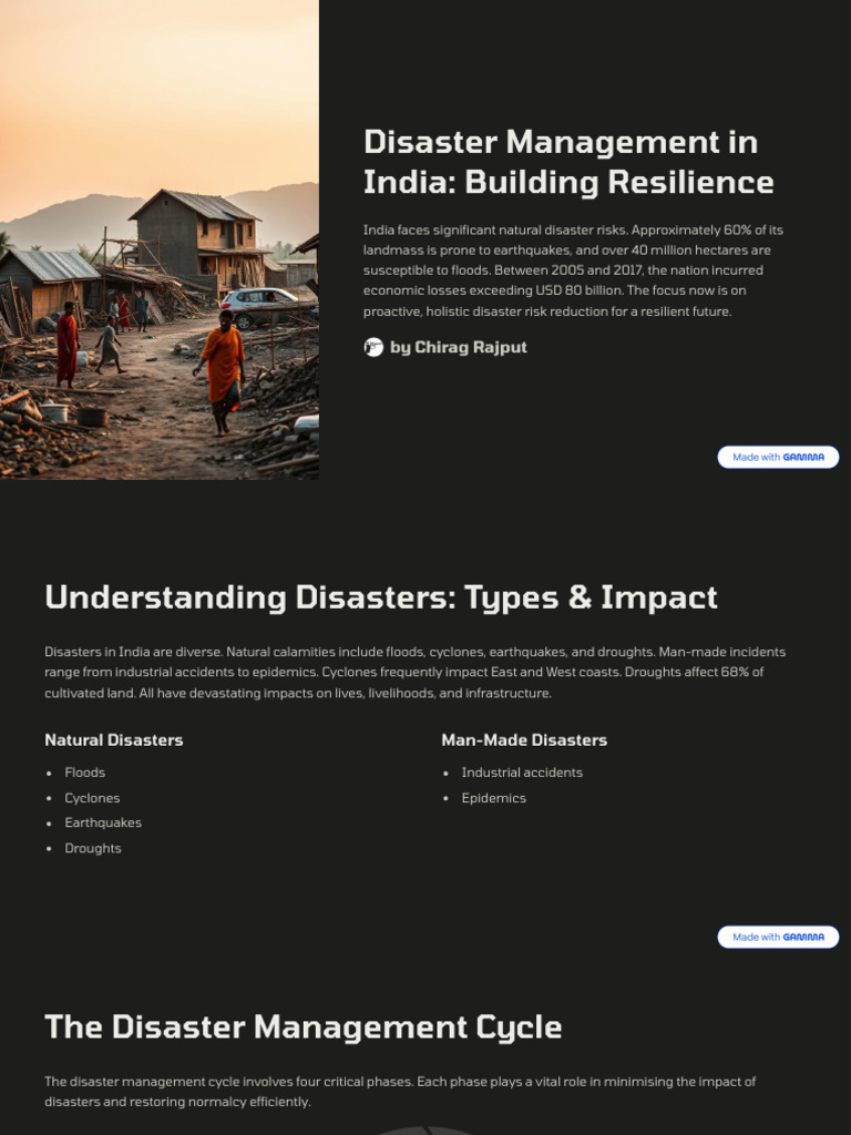 Disaster Management Strategies in India | PDF | Emergency Management ...