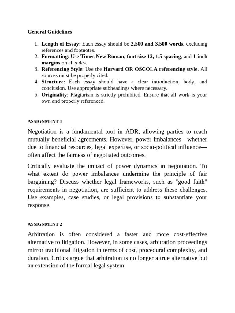 ASSIGNMENT (1) .Docx ADR | PDF