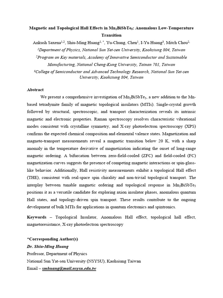 ssrn-5279902 | PDF | Magnetism | Spectroscopy