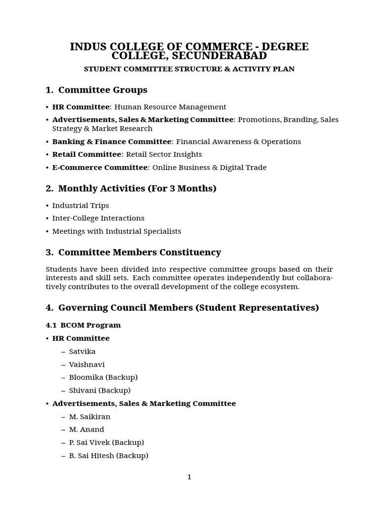 ICC Committee Chart | PDF