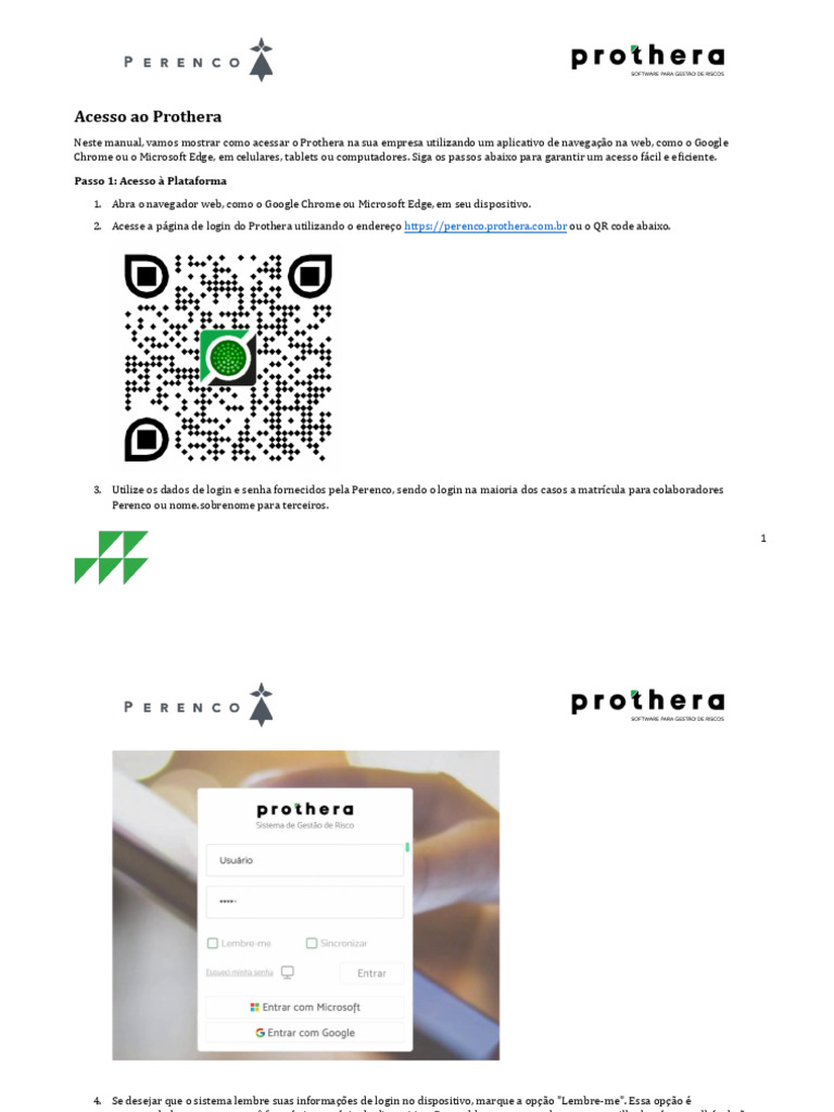 Acesso e Uso do Prothera | PDF | Computação em nuvem | Internet