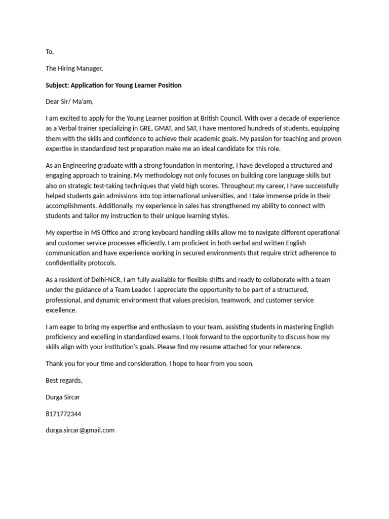 British Council CV y LL | PDF