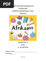 Afrikaans Task 6 Term 3 Project | PDF