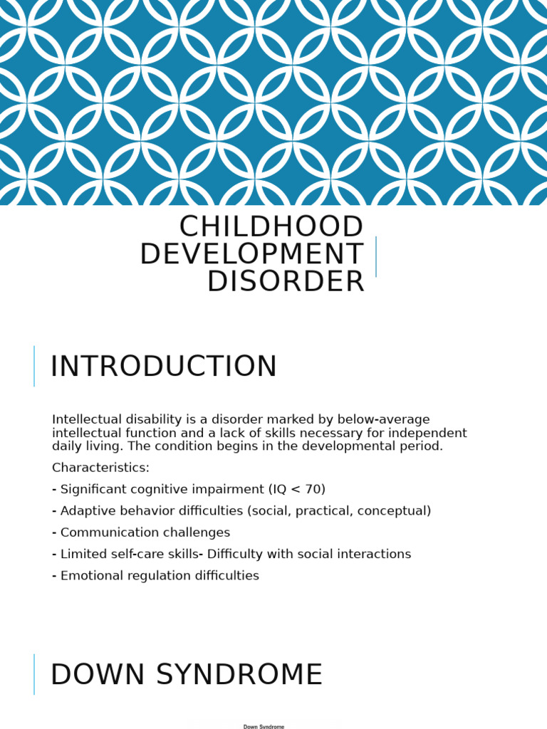Childhood Development Disorders Overview | PDF | Developmental ...