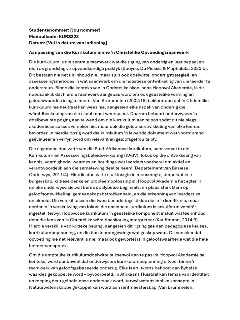 Voorbeeld Opdrag | PDF