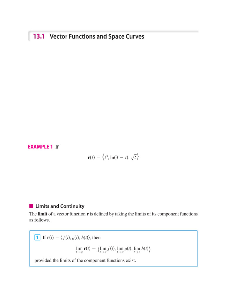 Lecture F03 - Vector Functions | PDF