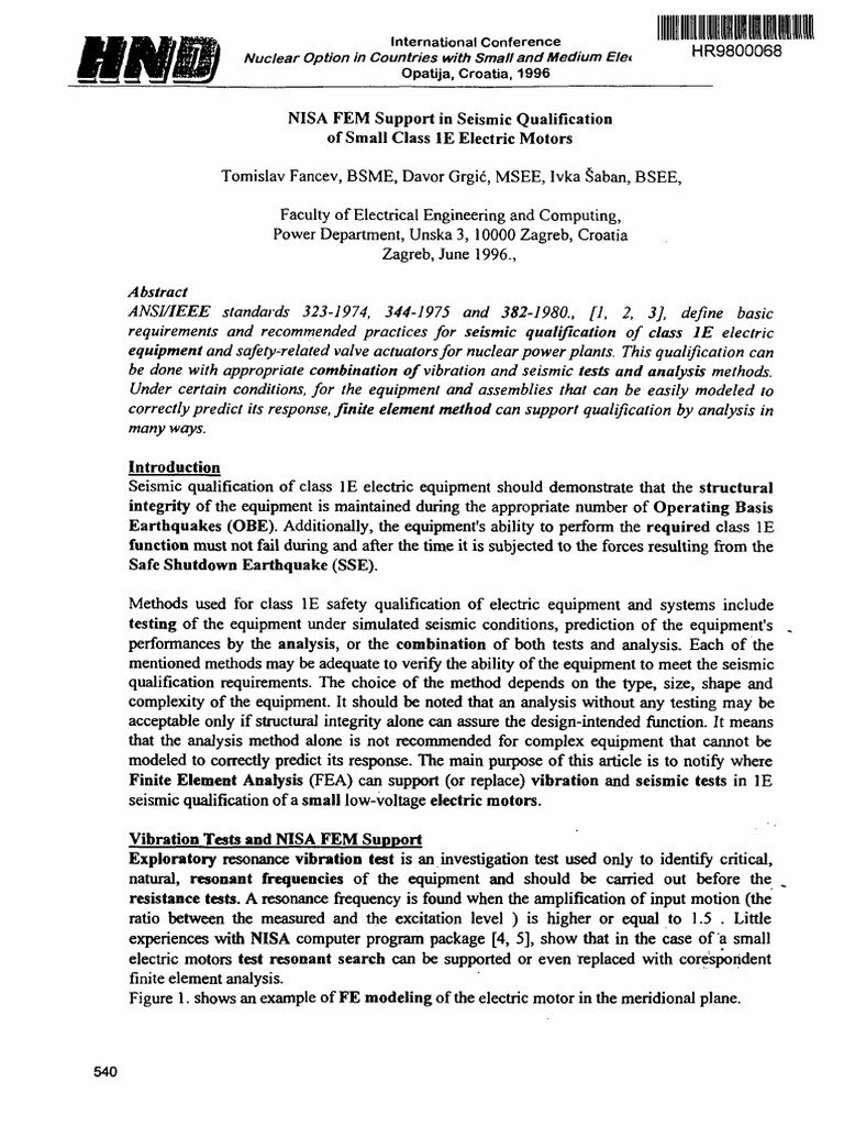 Motor Seismic Qualification | PDF | Physical Quantities | Mechanics