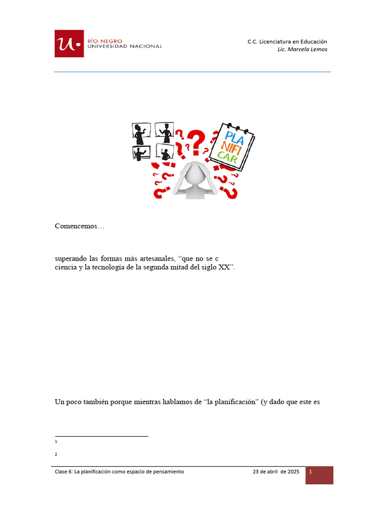 Clase 6 - LE-PSE-2025 | PDF | Enseñando | Plan de estudios