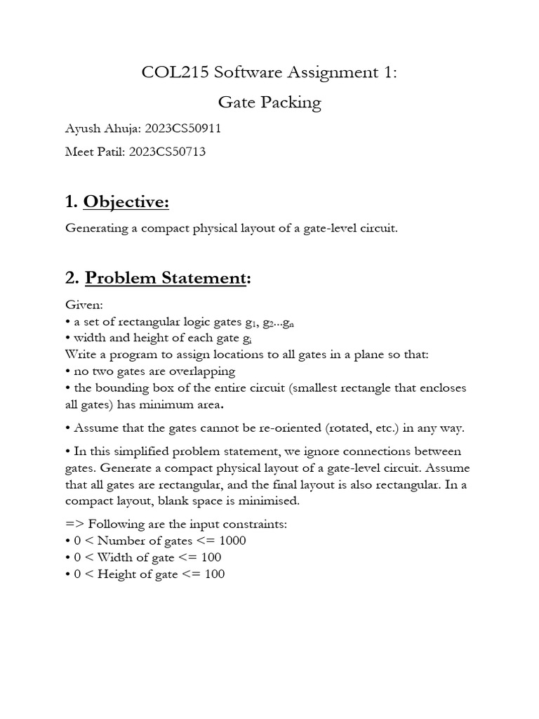 COL215 Software Assignment 1 | PDF | Computer Engineering