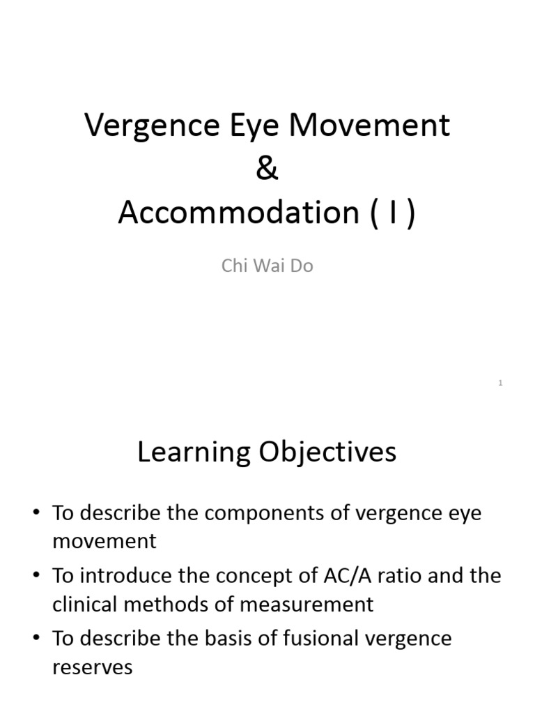 AC/A Ratio in Eye Accommodation | PDF | Human Eye | Eye