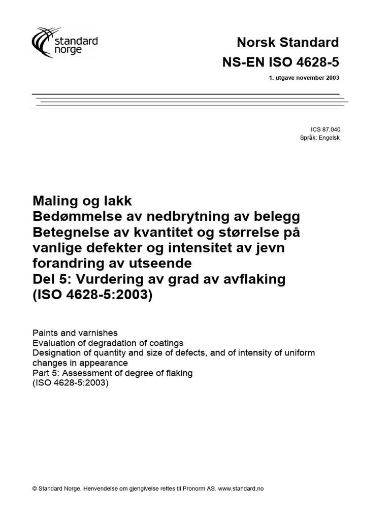 ISO 4628-5: Flaking Assessment Guide | PDF | International Organization ...