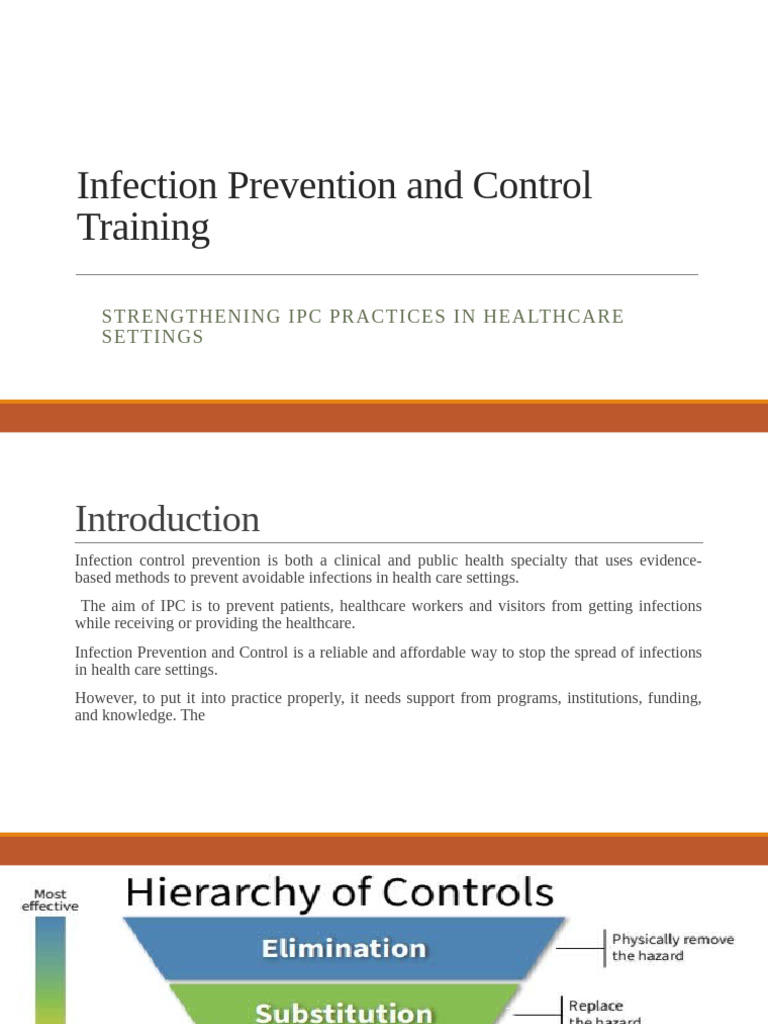 Infection Prevention and Control Training | PDF | Infection ...