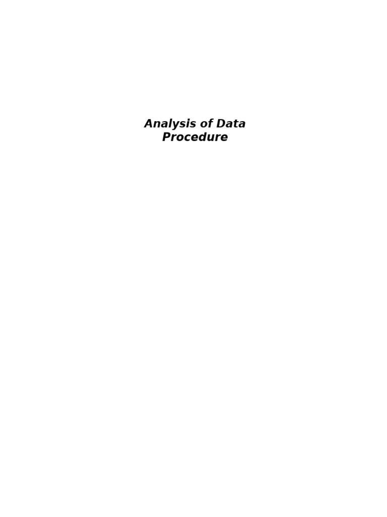Data Analysis Procedure for ISO Compliance | PDF | Quality Assurance ...