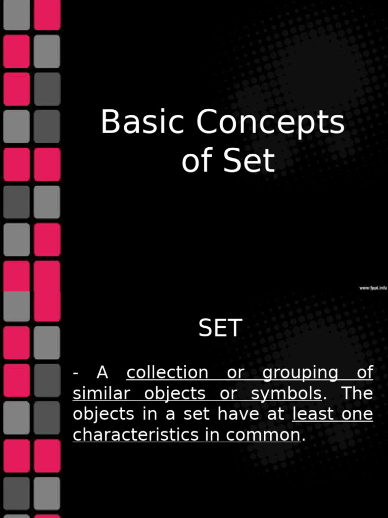 Basic Set Concepts Explained | PDF | Set (Mathematics) | Mathematical Logic