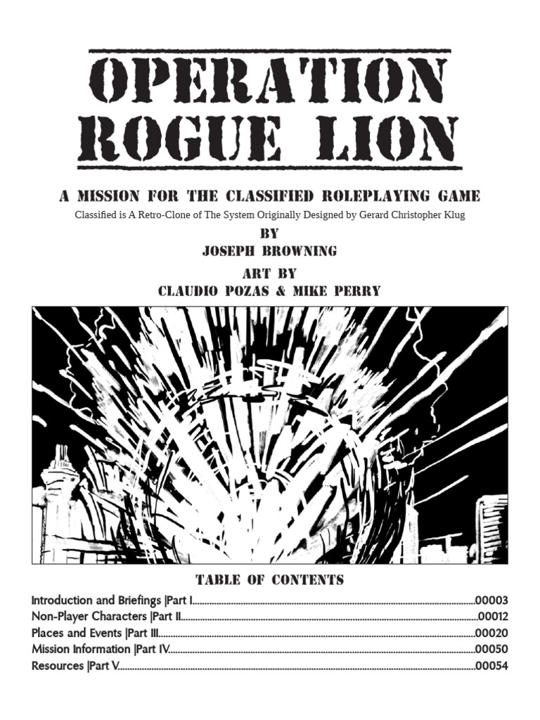 Operation Rogue Lion Overview | PDF