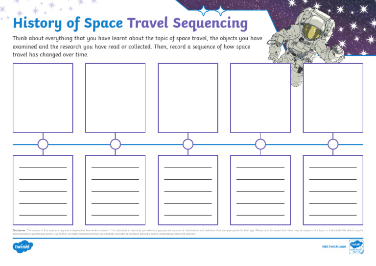 Space Travel Sequencing Worksheet | PDF