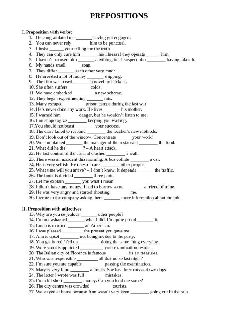 Understanding Prepositions in English | PDF | English Language