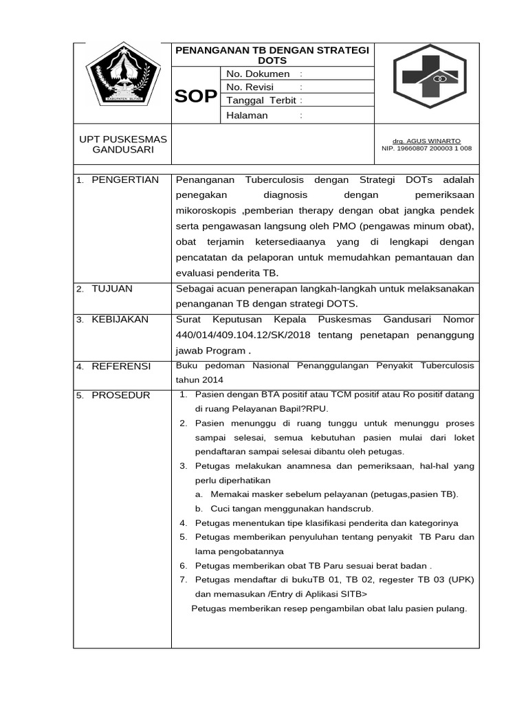 Penanganan TB dengan Strategi DOTS | PDF