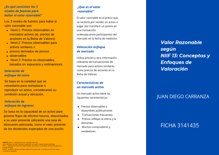 Folleto Valor Razonable | PDF | Mercado (economía) | Compartir (Finanzas)