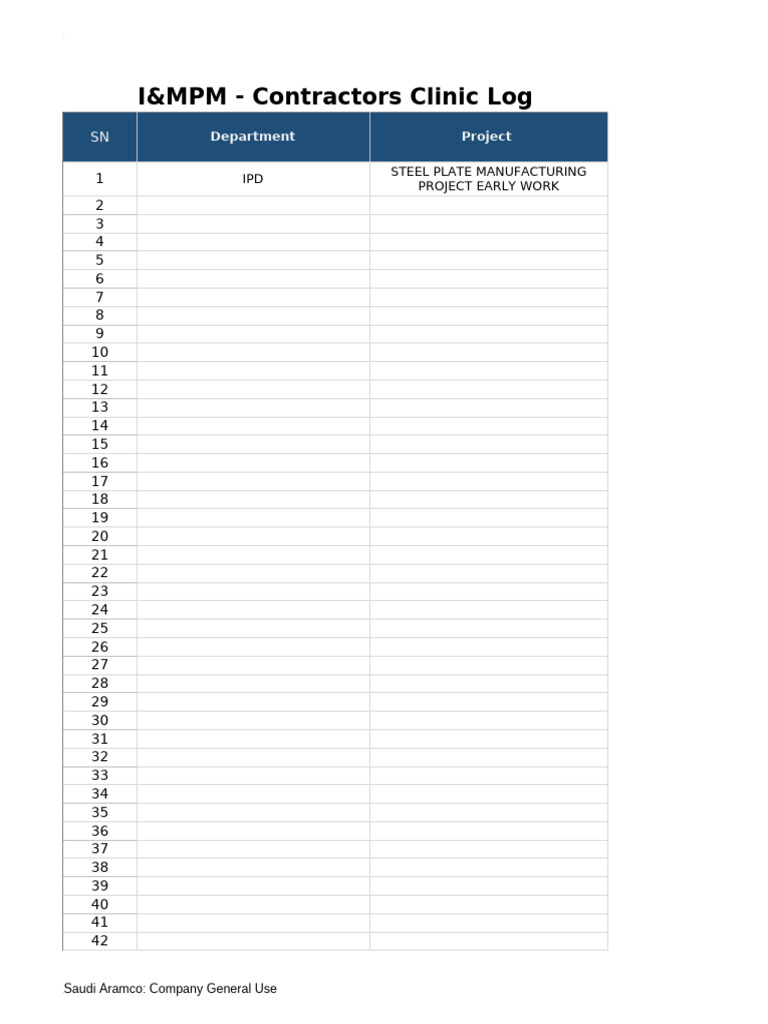 Clinic Log | PDF