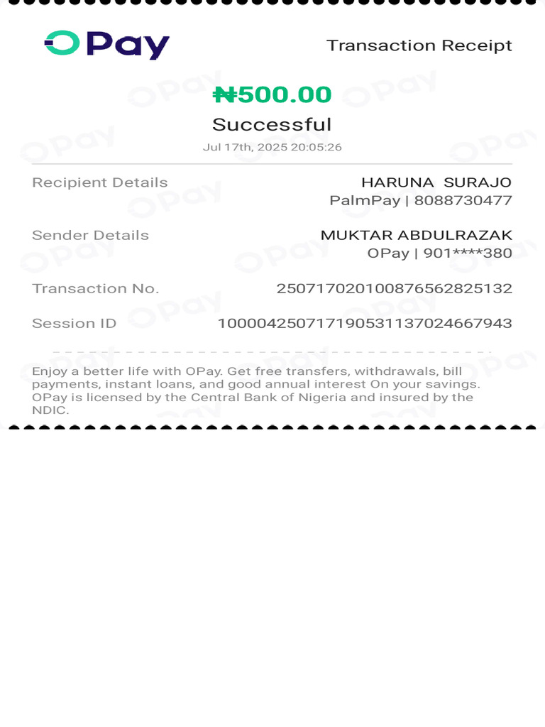 Transaction Receipt-250717020100876562825132 | PDF