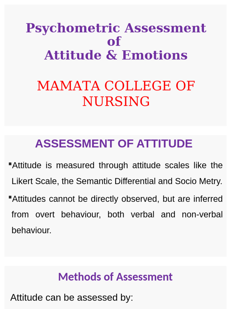 Attitude Assessment in Nursing Education | PDF | Likert Scale ...