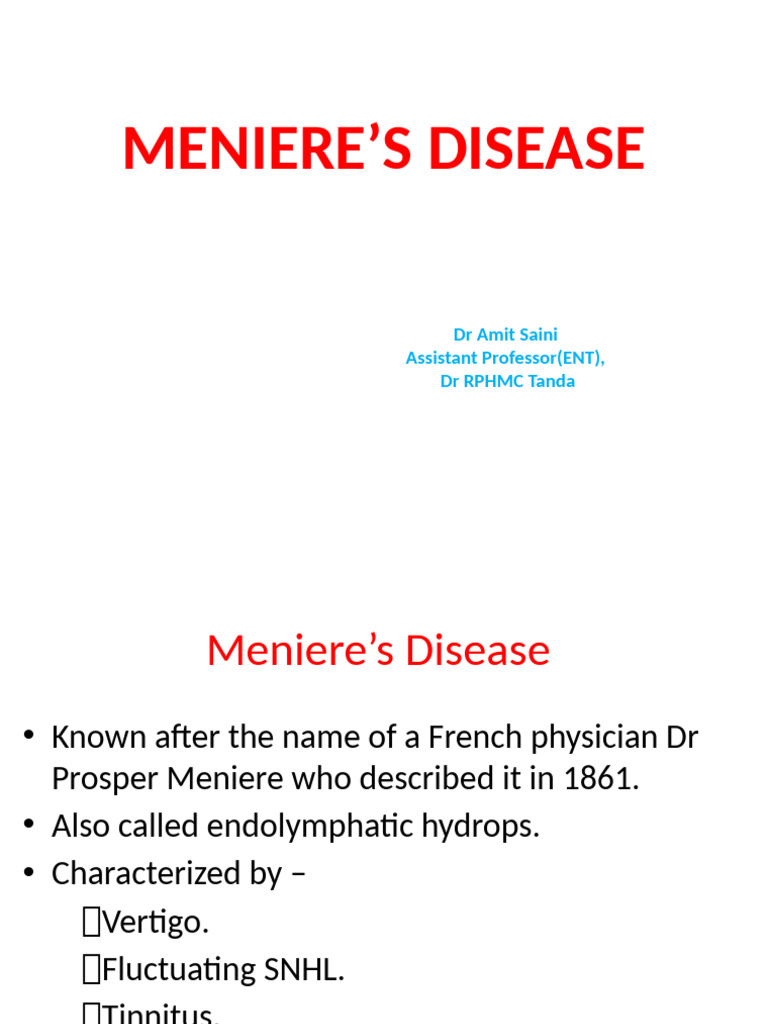 14 Meniere's Disease | PDF | Vertigo | Ménière's Disease